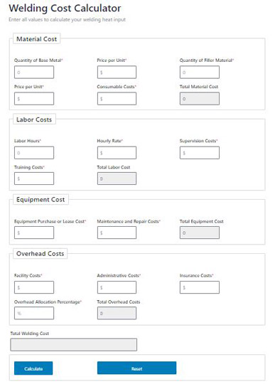 Welding Cost Calculator: Usage & Formula