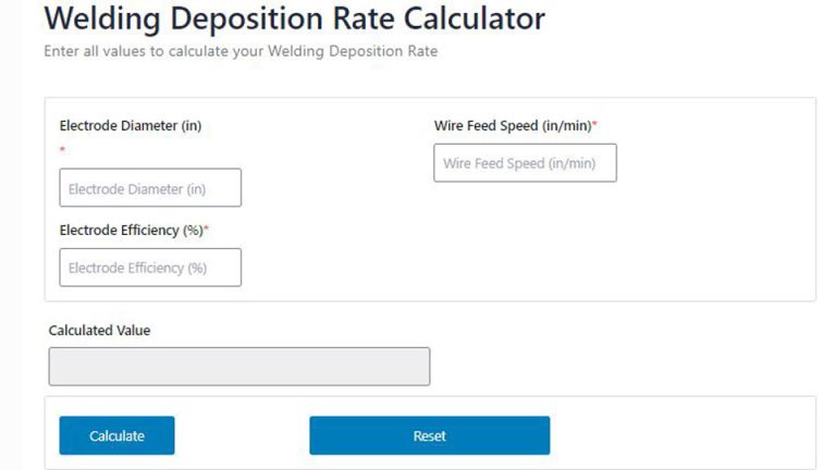 Welding Deposition Rate Calculator and Formula